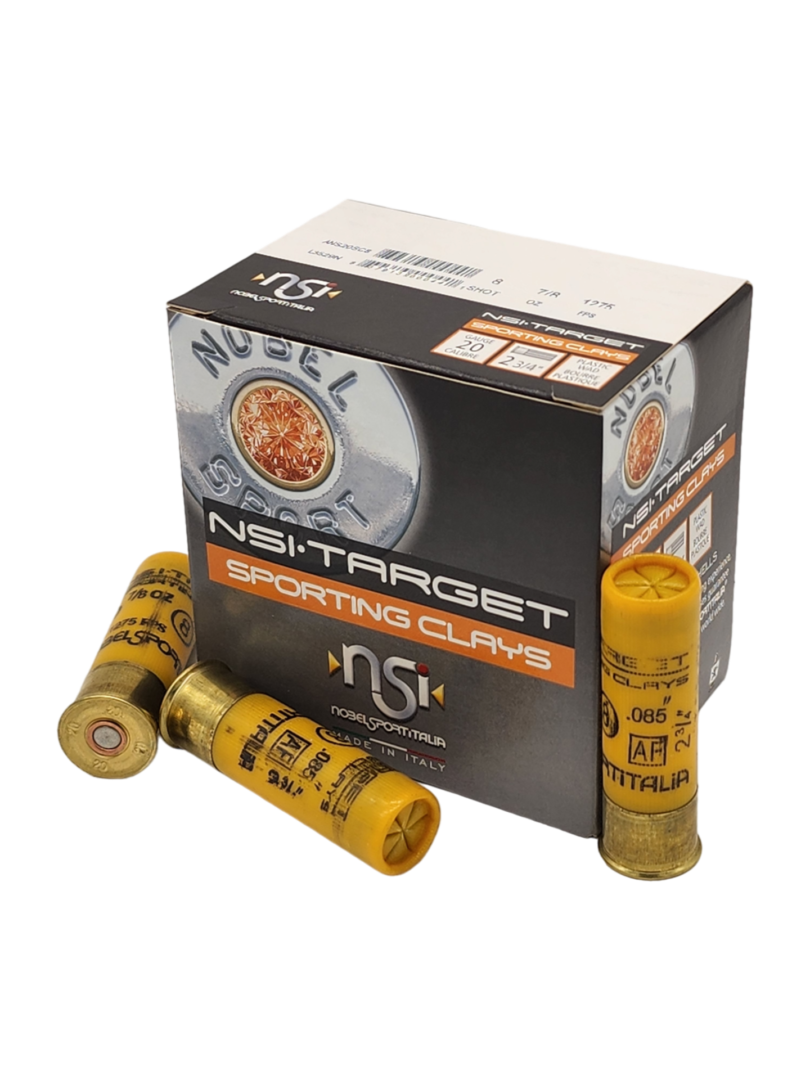 20 Gauge Noble Sport Dove Target 2 ¾ inch 1275fps 7/8oz 8 shot (25 ...