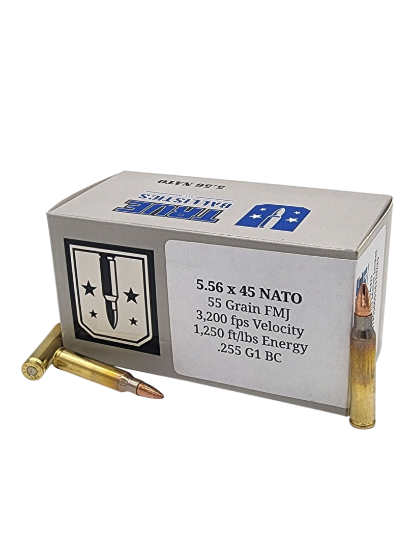 True Ballistics -5.56 x 45 NATO 55 grain Full Metal Jacket (50 Count ...
